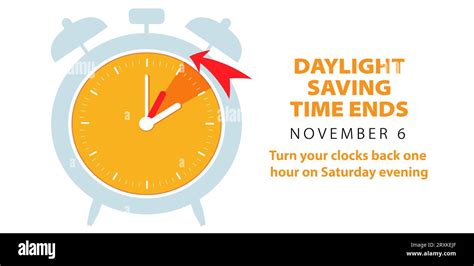 Daylight Saving Time Ends November 6th Banner Graphic Minimalist