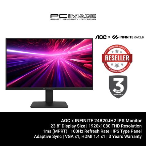 Aoc X Infinite 24b20jh2 Monitor 238 1920x1080 1ms 100hz Hdmi