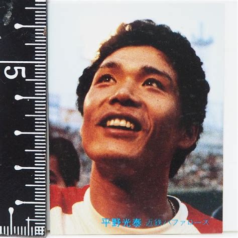 82年 カルビー プロ野球カード No48【平野 光泰 外野手 近鉄バファローズ】昭和57年 1982年 Calbee おまけ 食玩