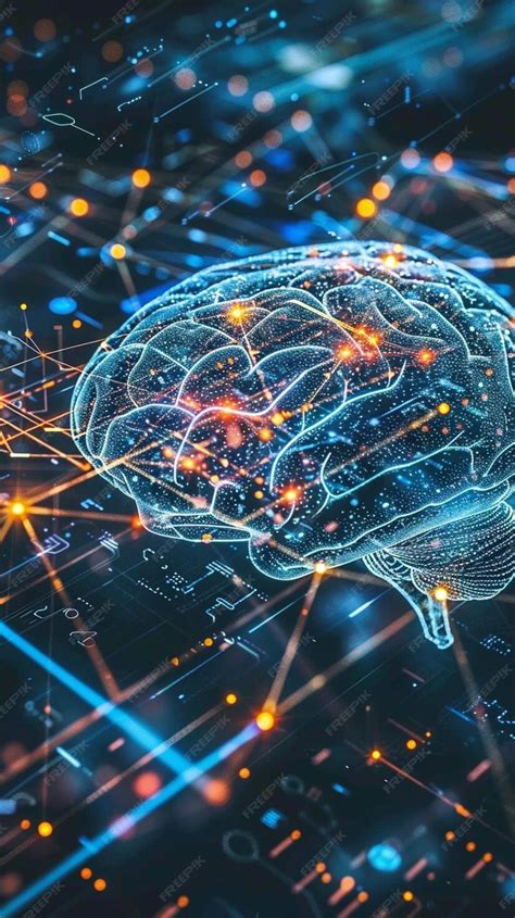 Abstract Digital Human Brain Neural Network Science Technology Concept Premium Ai Generated Image