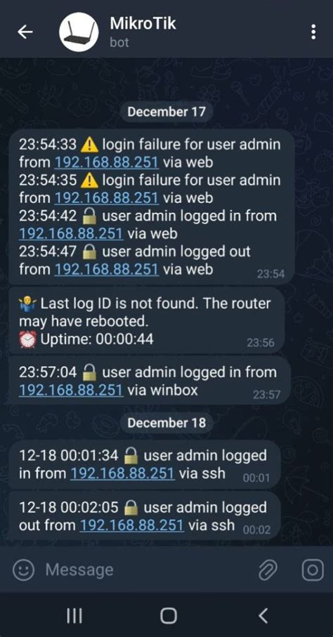 MikroTik Telegram Notification On Login Attempt ShellHacks