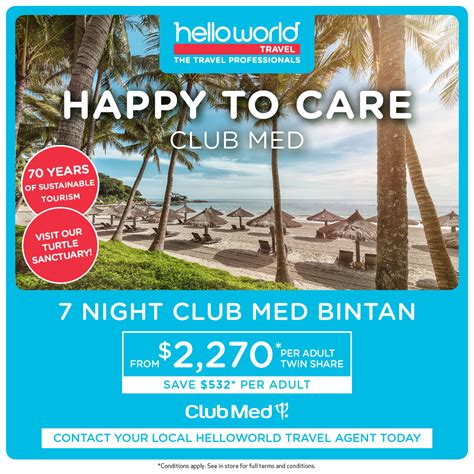 Helloworld 7 Night Club Med Bintan Enjoy The All Inclusive Experience