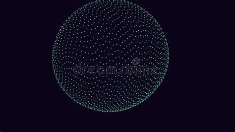 Imaginative 3d Sphere Of Dots Creating Illusion Floating In Space Stock Footage Video Of