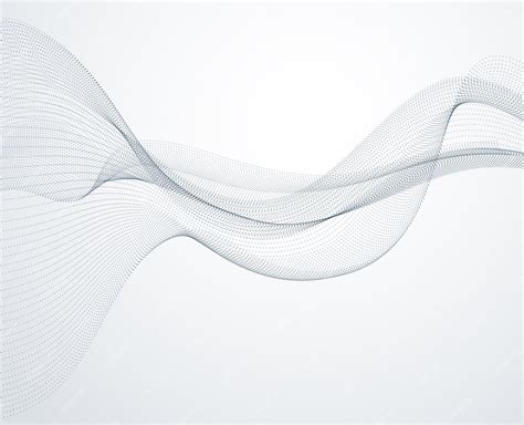Premium Vector 3d Particles Mesh Array Sound Wave Flowing Round