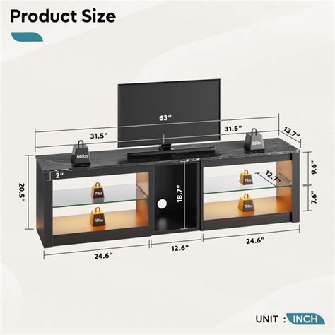 Wade Logan® Brahma 63 Tv Stand Gaming Media Console For Ps5 Led