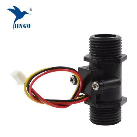 Water Flow Temperature Sensor Flowmeter Dc5 24v Hall Flow Sensor
