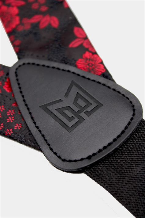 Burgundy Bow Tie And Suspenders Set Gentleman S Guru
