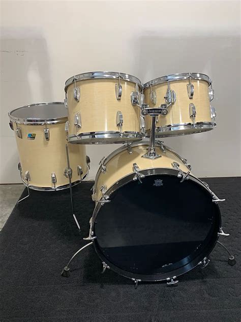 Ludwig Vintage 1980s 4 Pc Drum Set Natural Wrap Reverb Canada