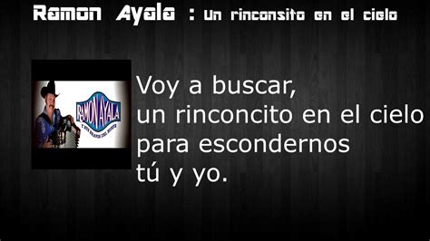 Un Rinconcto En El Cielo Ramon Ayala Letra YouTube