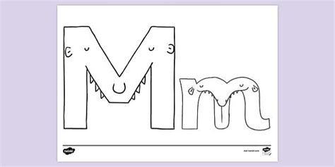 Printable Letter M Colouring Page