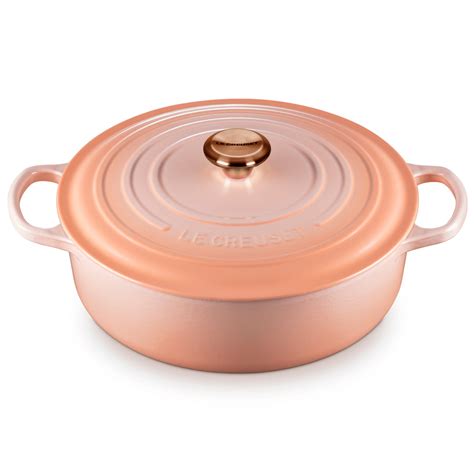 Le Creuset Round Wide Dutch Oven With Copper Knob 675 Quart