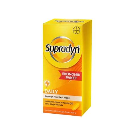 Supradyn Vitamin Mineral Ve Koenzim Q10 İçeren 60 Tablet Hızlı Kargo