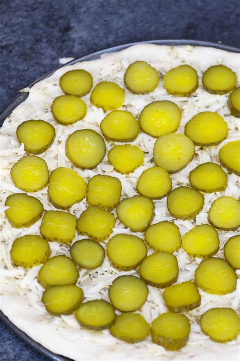Dill Pickle Pizza And Easy Homemade Dough Homemade Dough Foood