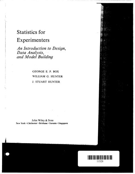 Statistic Notes I Statistics For Experimenters An Introduction To