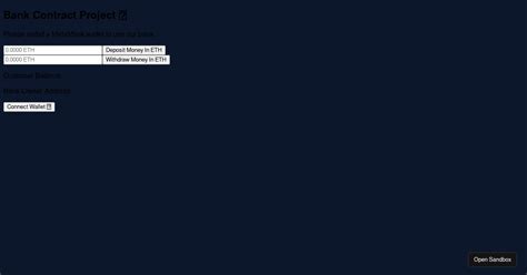 bank project codesandbox