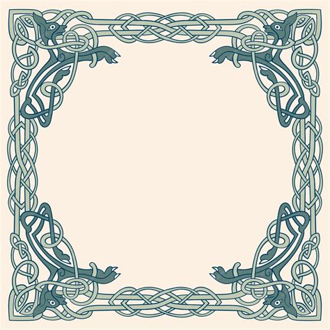 Premium Vector Hand Drawn Celtic Style Frame