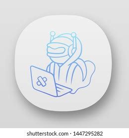 Hacker Bot App Icon Virus Robot Stock Vector Royalty Free 1446301490 Shutterstock