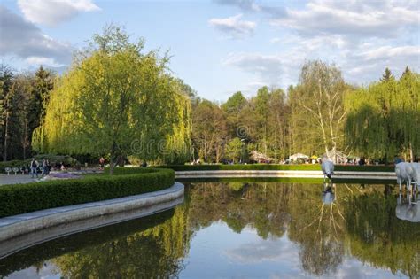 Sunset View Of South Park In City Of Sofia Bulgaria Editorial