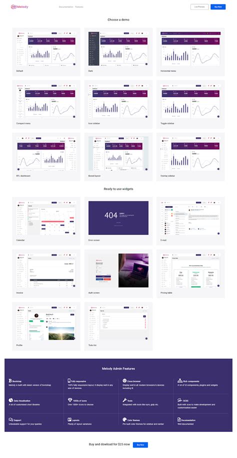 Melody Bootstrap Admin Dashboard Template