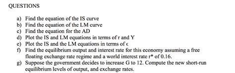 Solved Problem Suppose The Economy Is Given By The Chegg