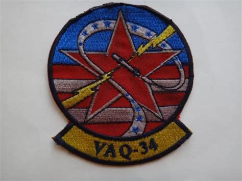 Us Navy Tactical Electronic Warfare Squadron Vaq 34 Flashbacks Patch £