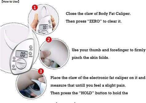 Feadem Digital Body Fat Caliper With Lcd Display Skinfold Caliper For