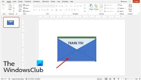 how to make an animated envelope in powerpoint