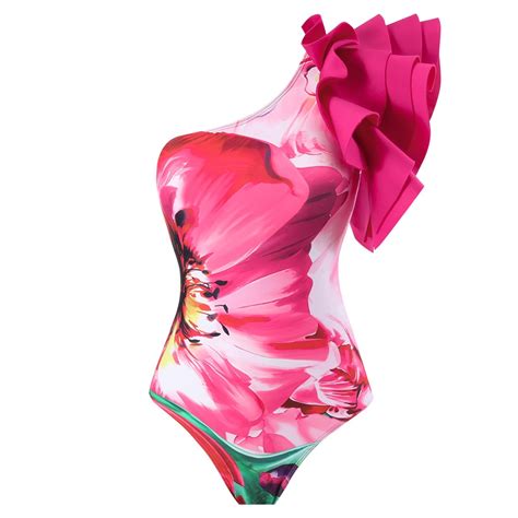 Ruimatai Women Swimsuits Tummy Control High Cut Ladies Fashion Retro