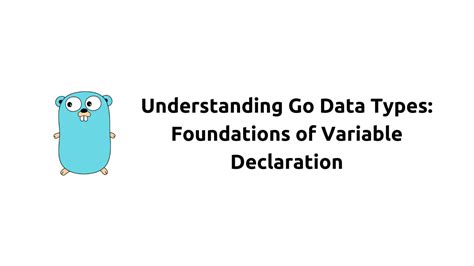 understanding go data types foundations of variable declaration