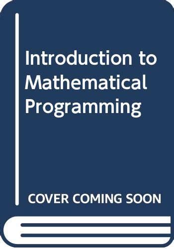 Introduction To Mathematical Programming Hillier Frederick S