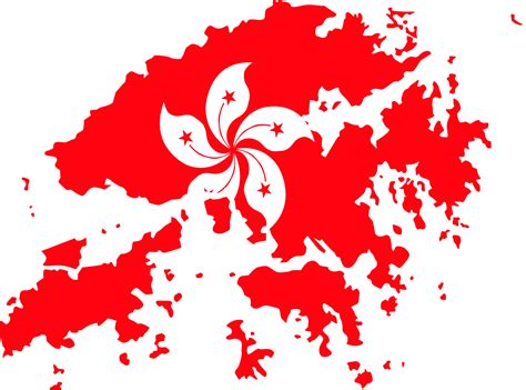 Hong Kong Map City Color Of Country Flag 12177247 Png