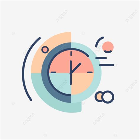 Line Icon With Colorful Circular Shape Round The Clock Vector Thursday