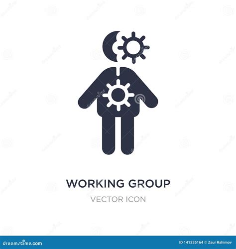Working Group Icon On White Background Simple Element Illustration