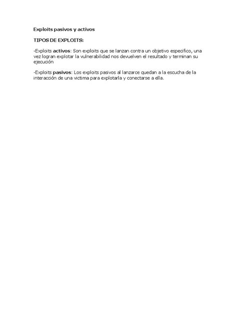 3tipos De Exploits Pdf