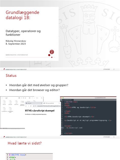 1b Datatyper Operatorer Og Funkyioner Pdf