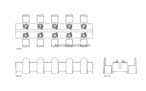 Banquet Table For 10 Free Cad Drawings