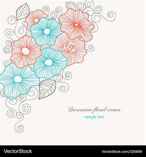 Floral Corner Pattern Royalty Free Vector Image