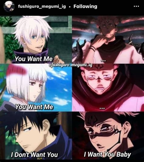 ♔︎ Sukuna X Megumi ♕︎ Funny Anime Pics Anime Funny Jujutsu