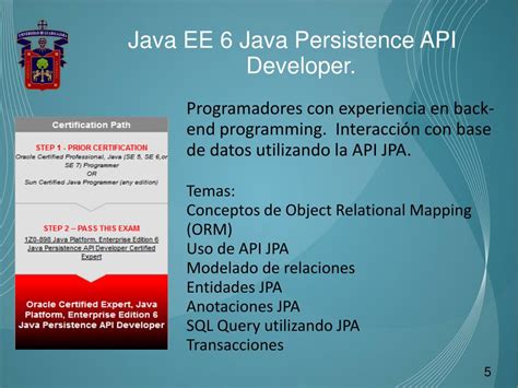 ppt titulación por certificaciones java oracle certified expert