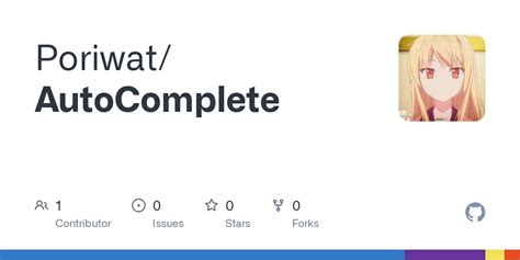 Github Poriwatautocomplete