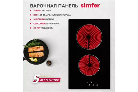 Электрическая варочная панель SImfer сенсорная панель, индикатор ...