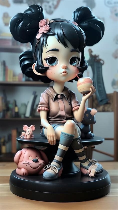 卡通女孩•3d 全部作品 Ai绘画 素材集市