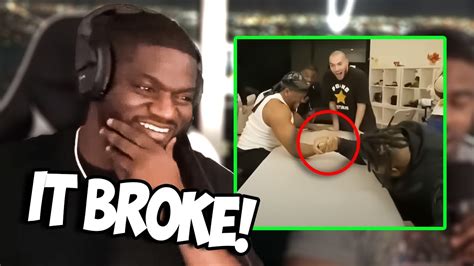 Fresh Reacts To Zias Breaking Adin Ross Bodyguards Arm Youtube