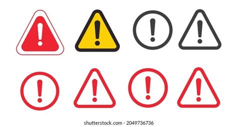 Danger Sign Flat Design Caution Error Stock Vector Royalty Free