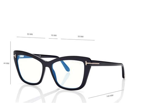 Blue Block Square Cat Eye Opticals Tom Ford Fashion