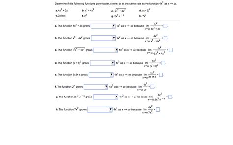 Solved Determine If The Following Functions Grow Faster