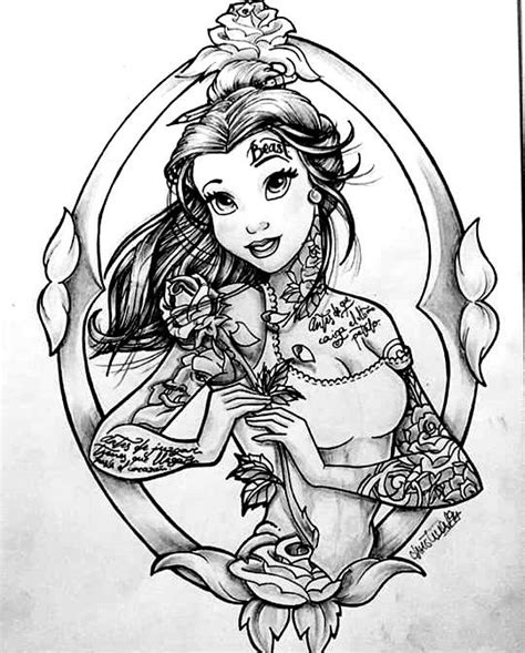 Goth Disney Princesses Coloring Pages Coloring Pages