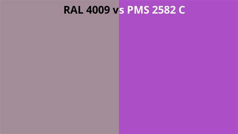 Ral 4009 Vs Pms 2582 C Ral Colour Chart Uk