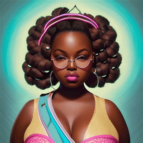 Stunning Portrait Of Plus Size African American Princess Girl