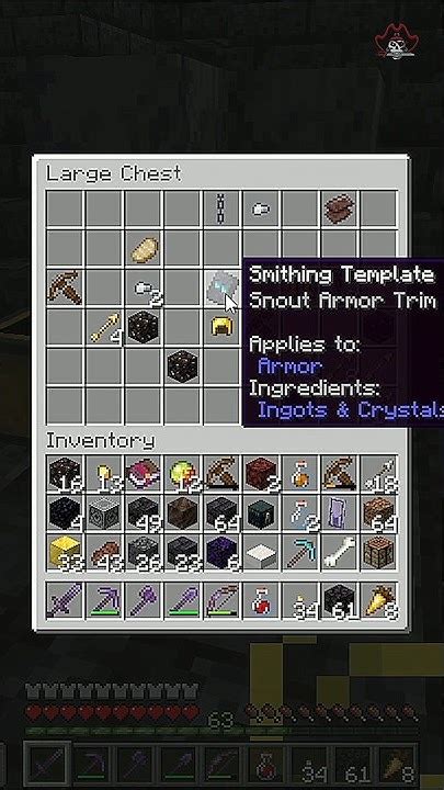 How To Get Snout Armor Trim Minecraft Armortrim Youtube